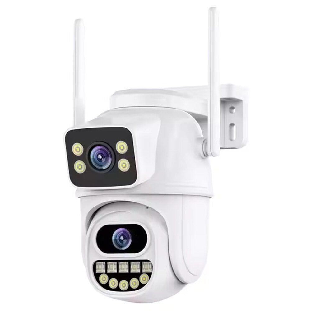 6MP 4K WiFi CCTV Camera Dual Lens AI Human Detection - FortuneKart.in